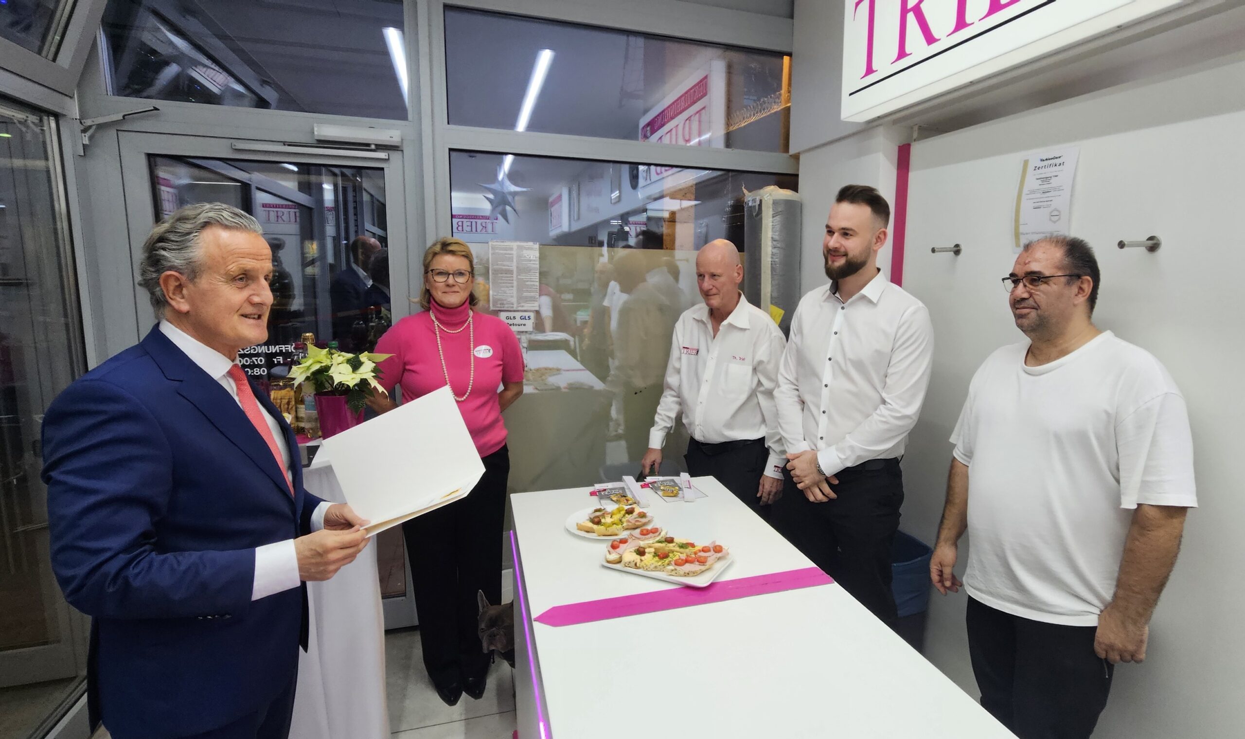 Bürgermeister Dr. Nopper hat uns besucht | Textilreinigung Trieb